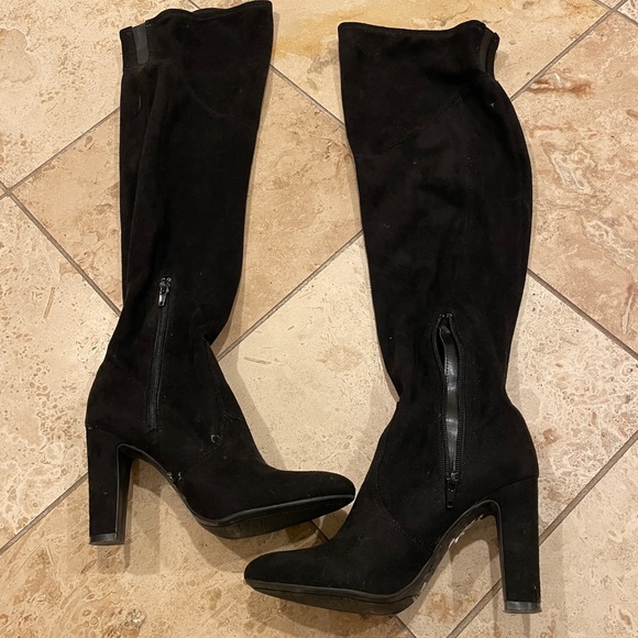 Unisa | Shoes | Unisa Suede Knee High Black Boots | Poshmark